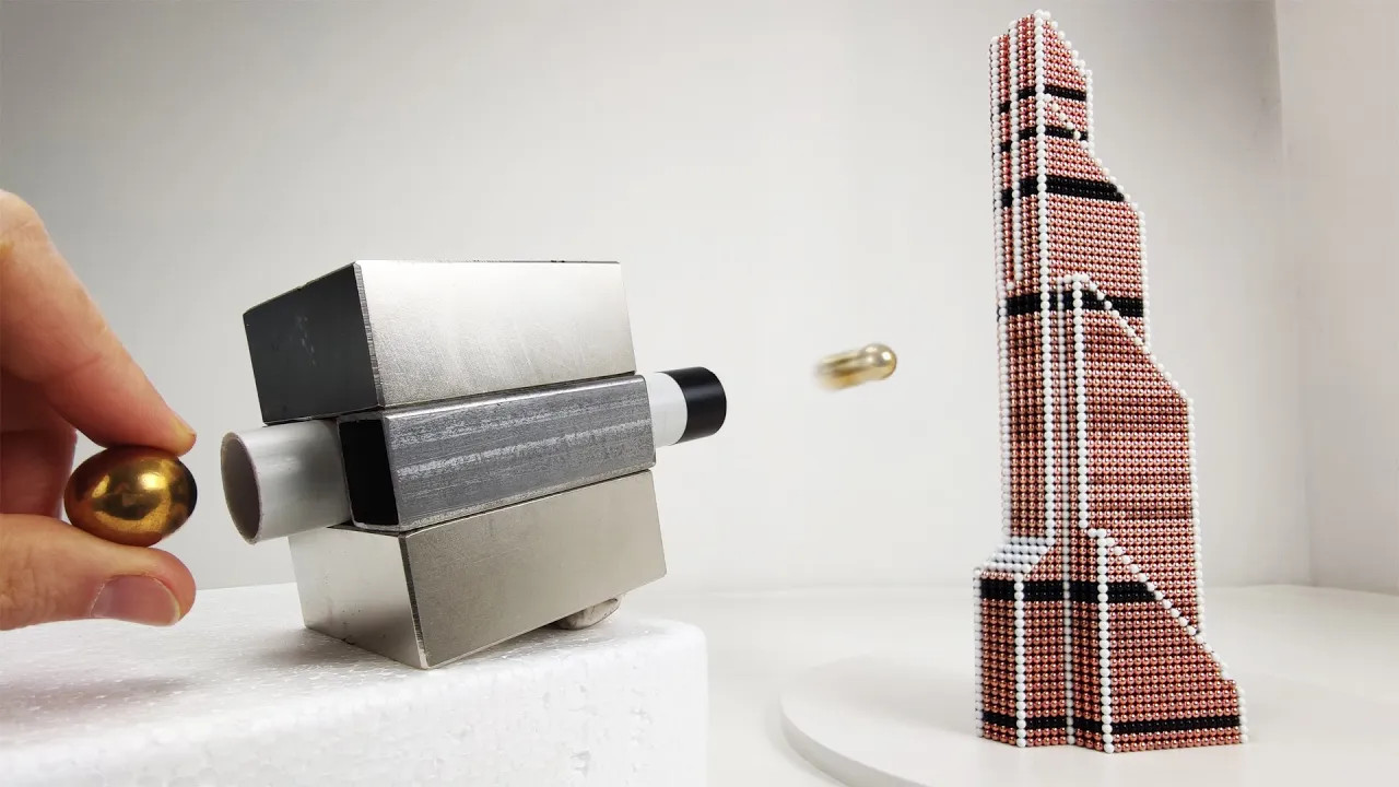 Magnet Gun VS Magnetic Sculptures | Magnetic Games – Magnetic Games