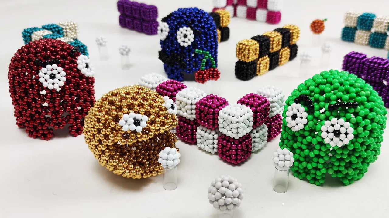 Pacman made of magnetic balls in stop motion | Magnetic Games ...