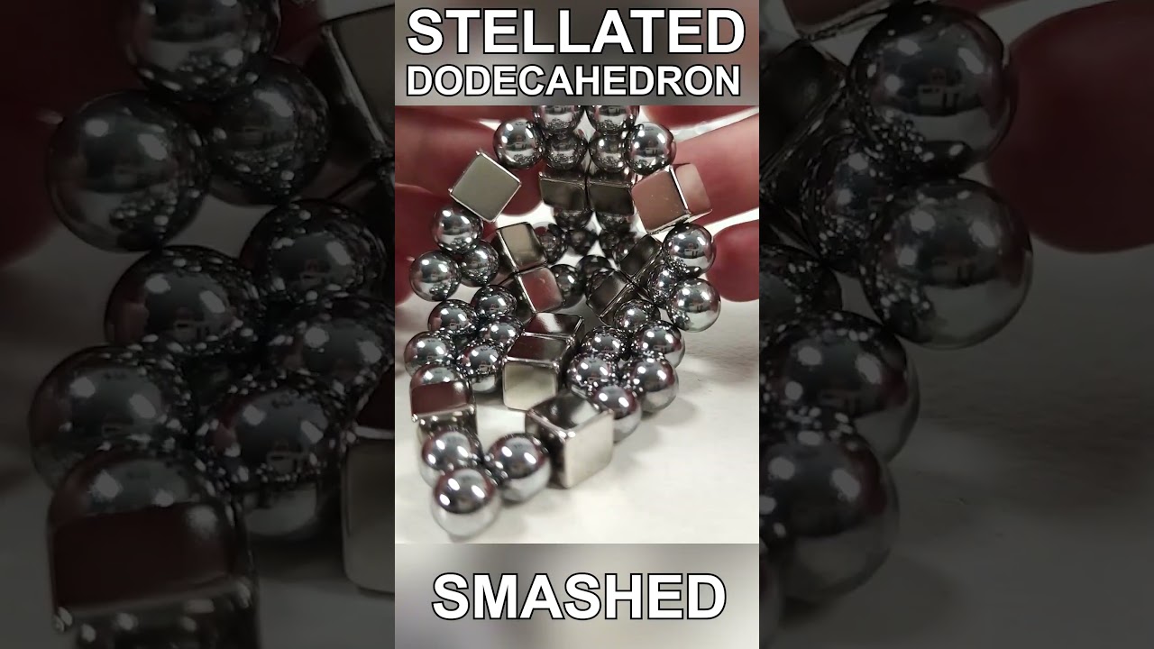 Stellated Dodecahedron out of Magnetic Cubes and Balls – Magnetic Games