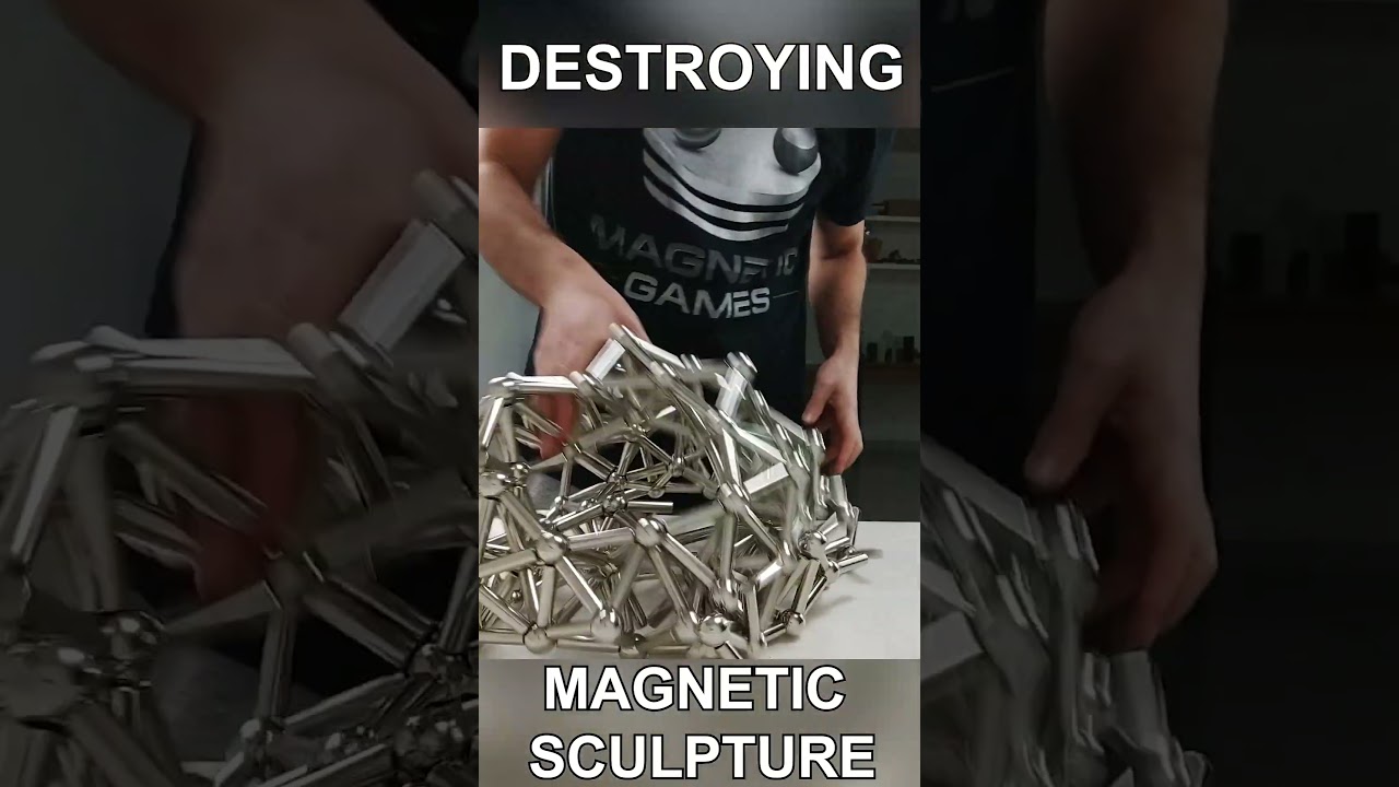 Destroying Mega Magnet CUBE – Magnetic Games
