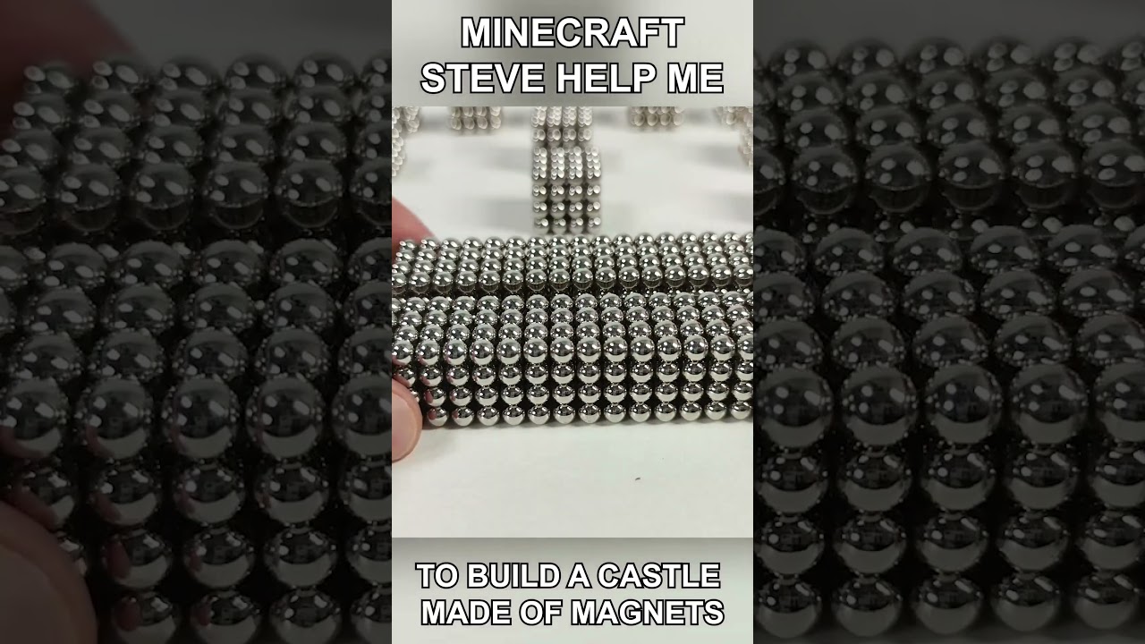 Minecraft Castle out of Magnets – Magnetic Games
