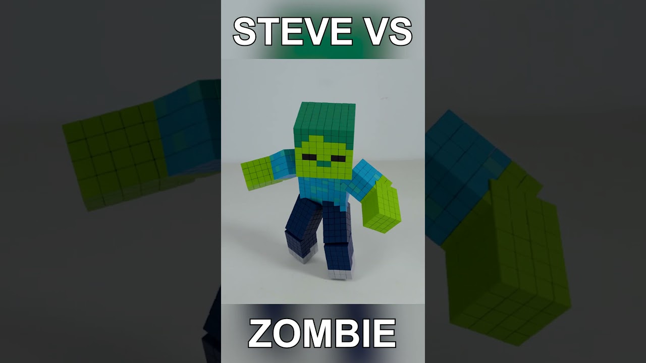 Steve VS Zombie, Minecraft Animation – Magnetic Games
