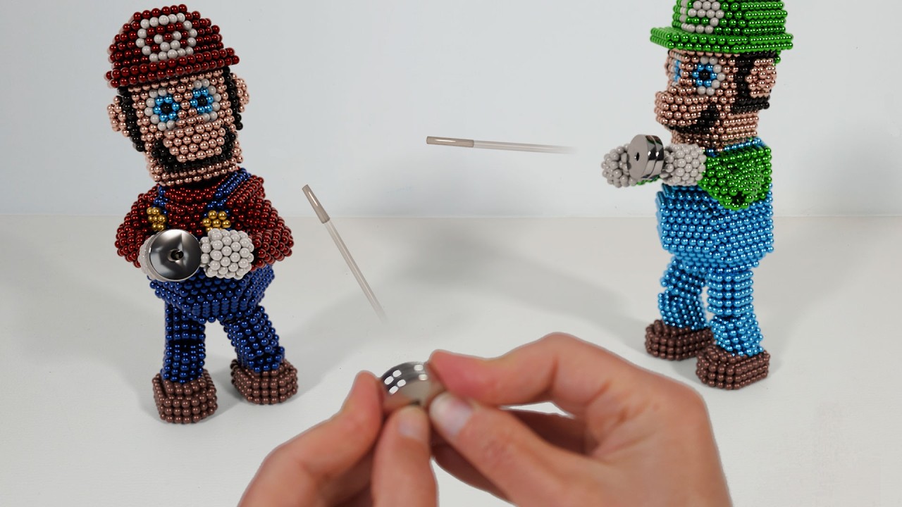 Super Mario has fun with Magnet Guns | Magnetic Games – Magnetic Games